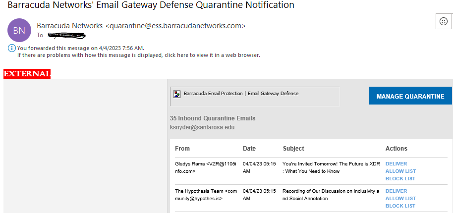 Barracuda Email Security Service User Guide | Information Technology